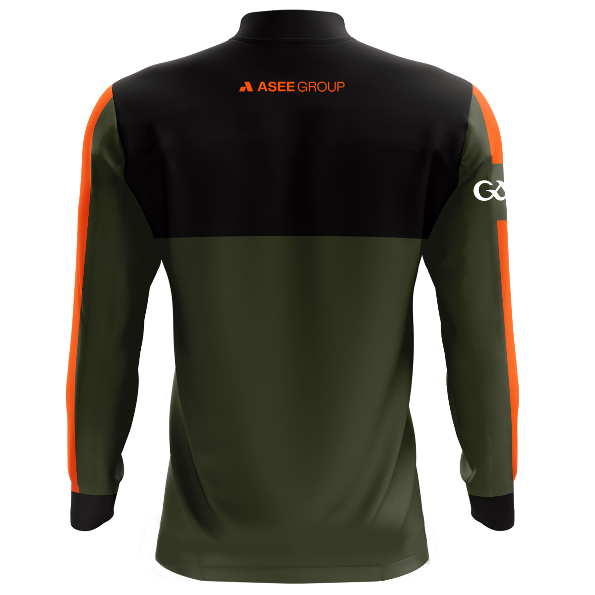 McKvr Armagh GAA Edge 1/4 Zip - Youth - Olive/Black – McKeever Sports UK
