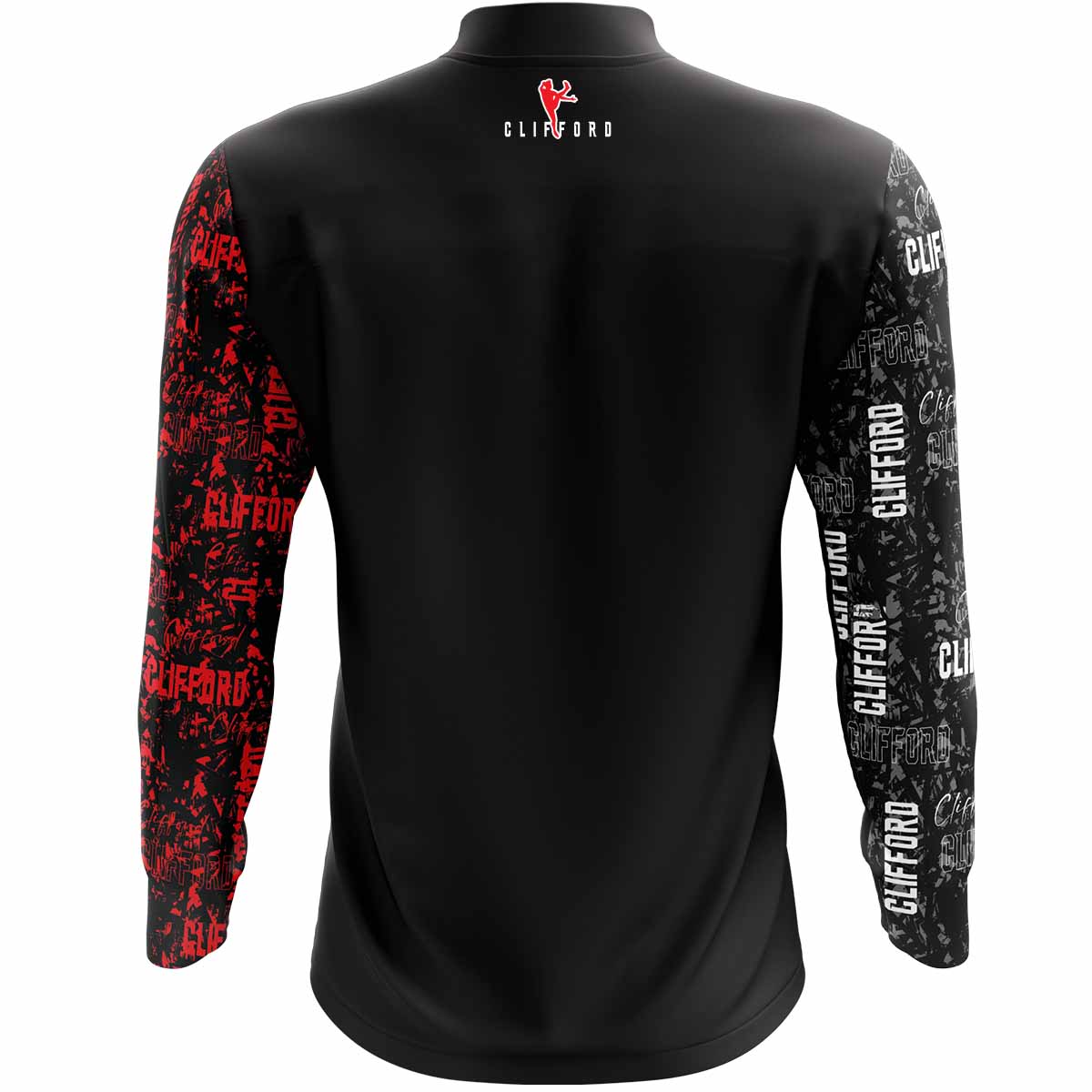 McKvr Clifford 1/4 Zip Top - Adult - Black/Red – McKeever Sports UK