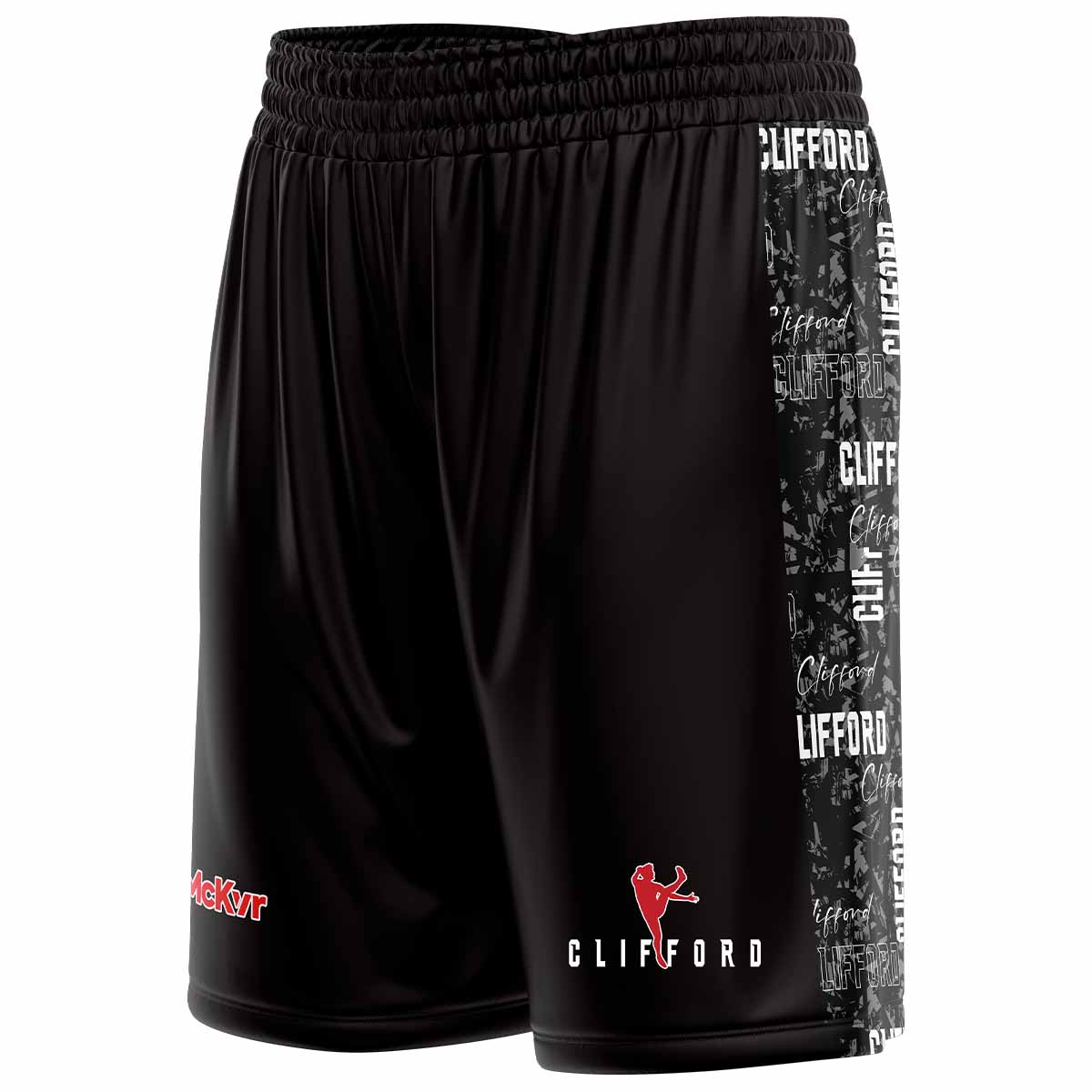 McKvr Clifford Reversible Basketball Shorts - Youth - Black/Red ...