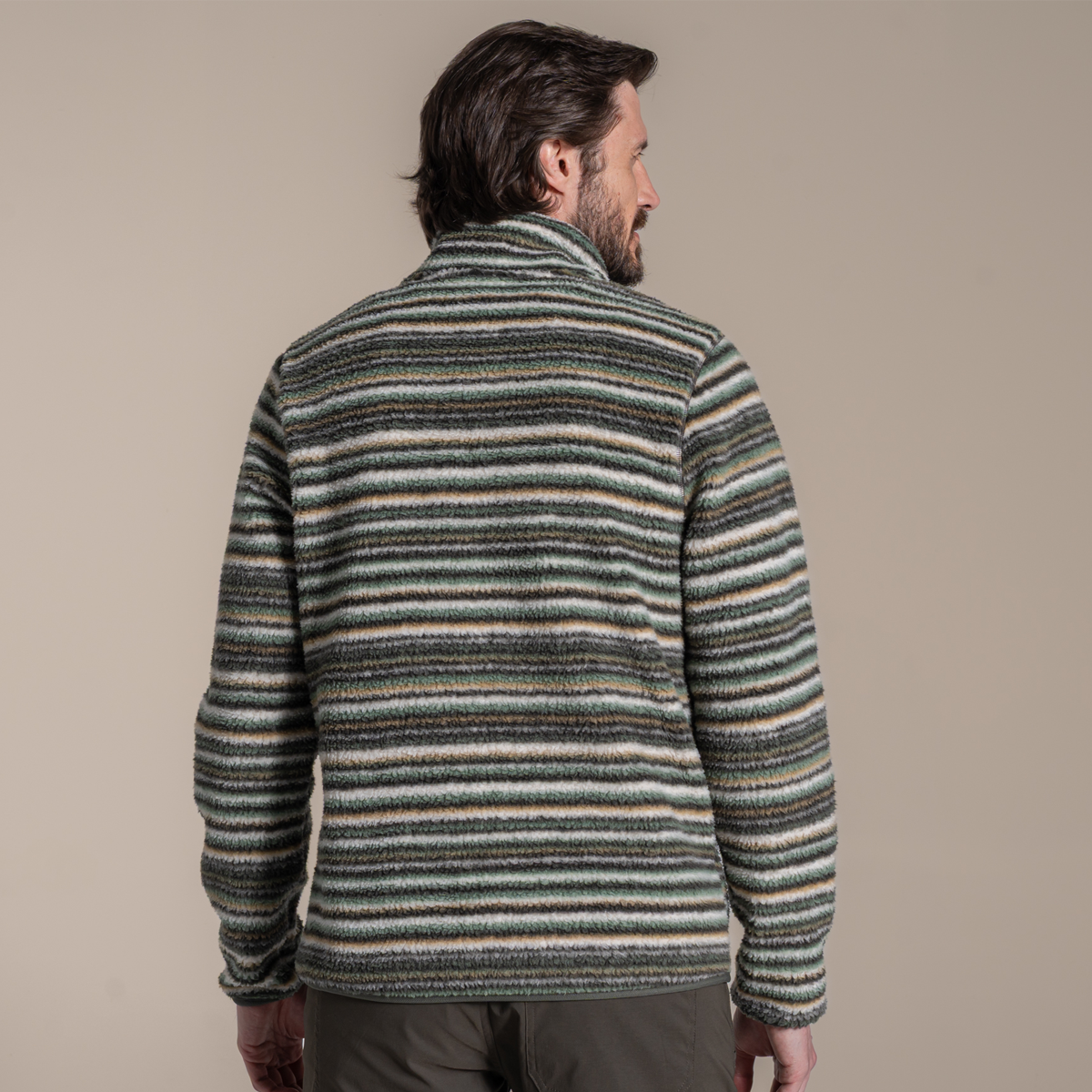 Craghoppers Tatton II Half Zip Fleece - Mens - Woodland Green Print ...