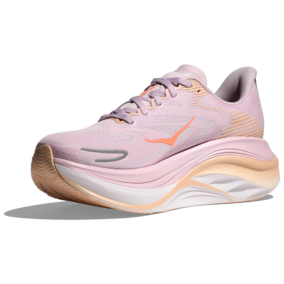 Hoka Skyward X 2 Running Shoes - Womens - Lilac Cream/Tangerine Glow ...