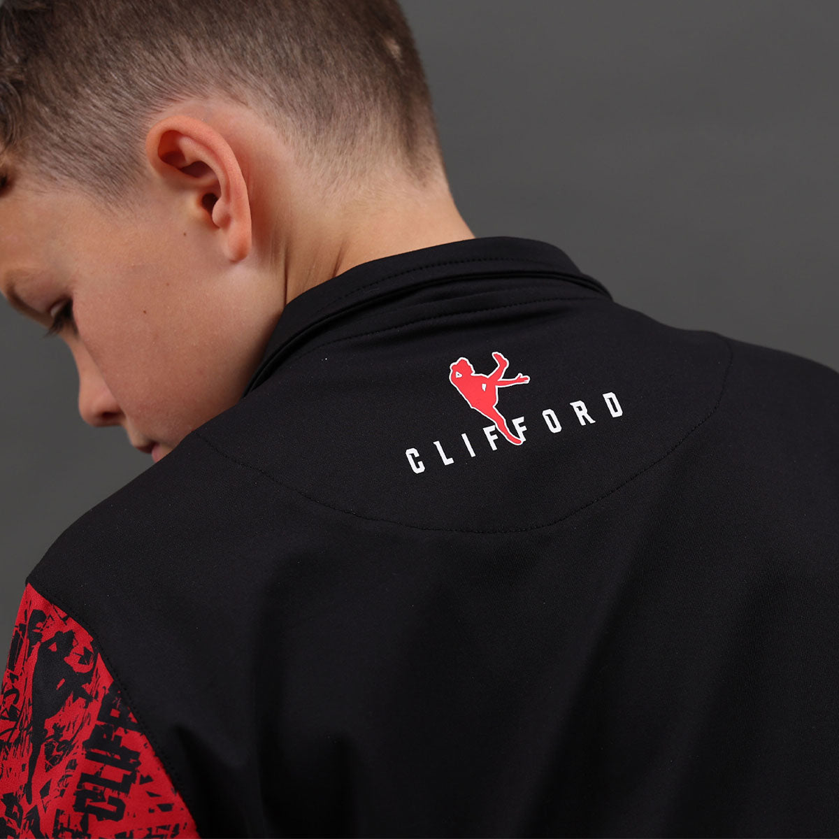 McKvr Clifford 1/4 Zip Top - Youth - Black/Red – McKeever Sports UK