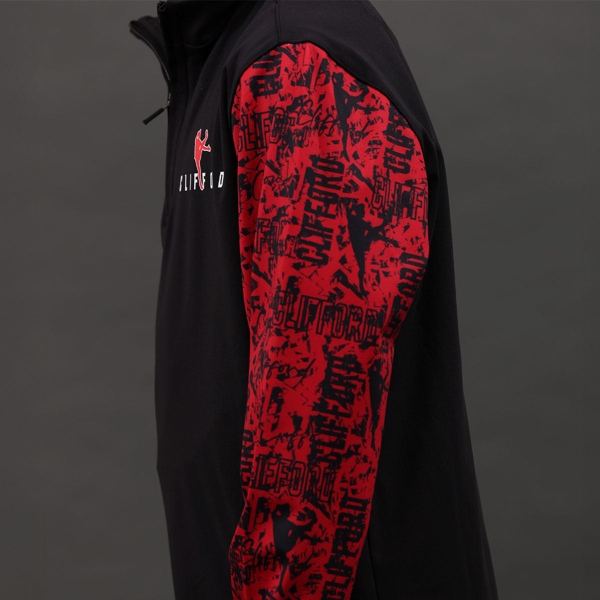 McKvr Clifford 1/4 Zip Top - Youth - Black/Red – McKeever Sports UK