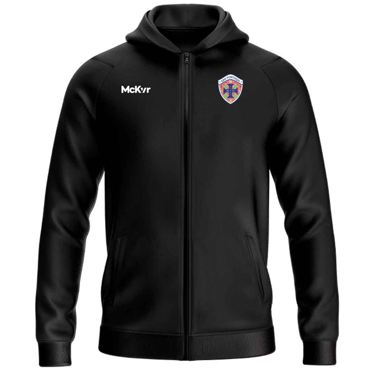 McKvr Portugal National Team GAA Core Pro Full Zip Hood - Adult - Blac ...