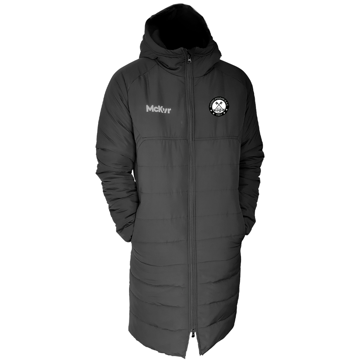 McKvr St Peters GAA Core Pro Sideline Coat - Adult - Black – McKeever ...