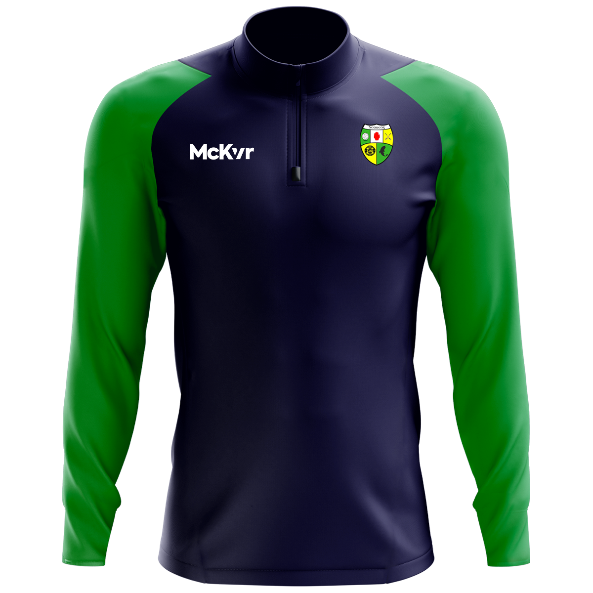 McKvr Shercock GFC Core Pro 1/4 Zip Top - Youth - Navy/Emerald Green ...