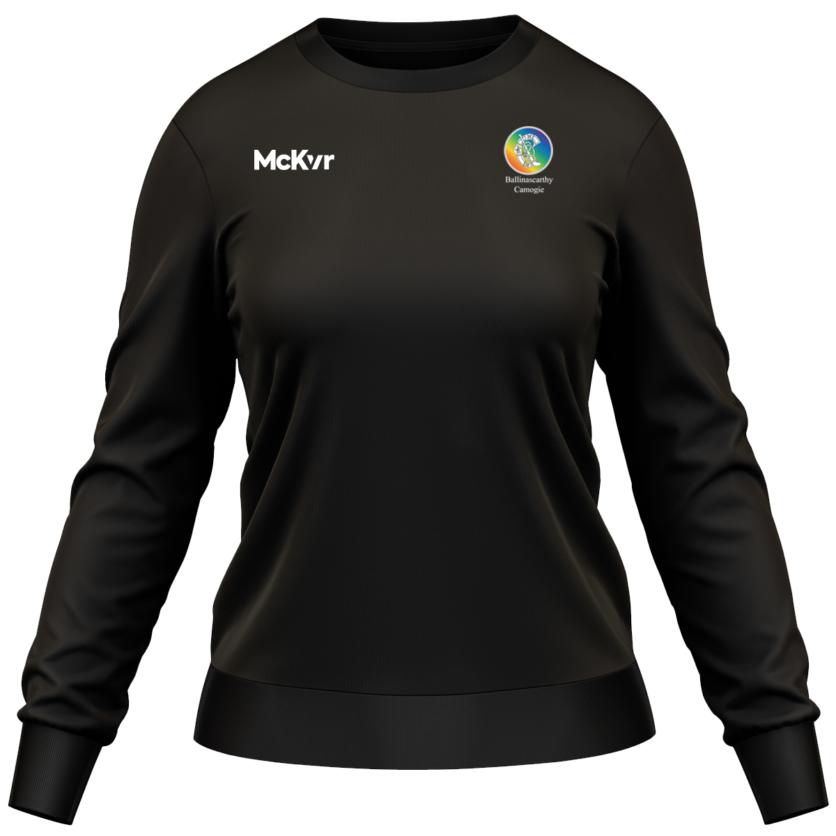 McKvr Ballinascarthy Camogie Core Pro Cotton Sweat Top - Adult - Black ...