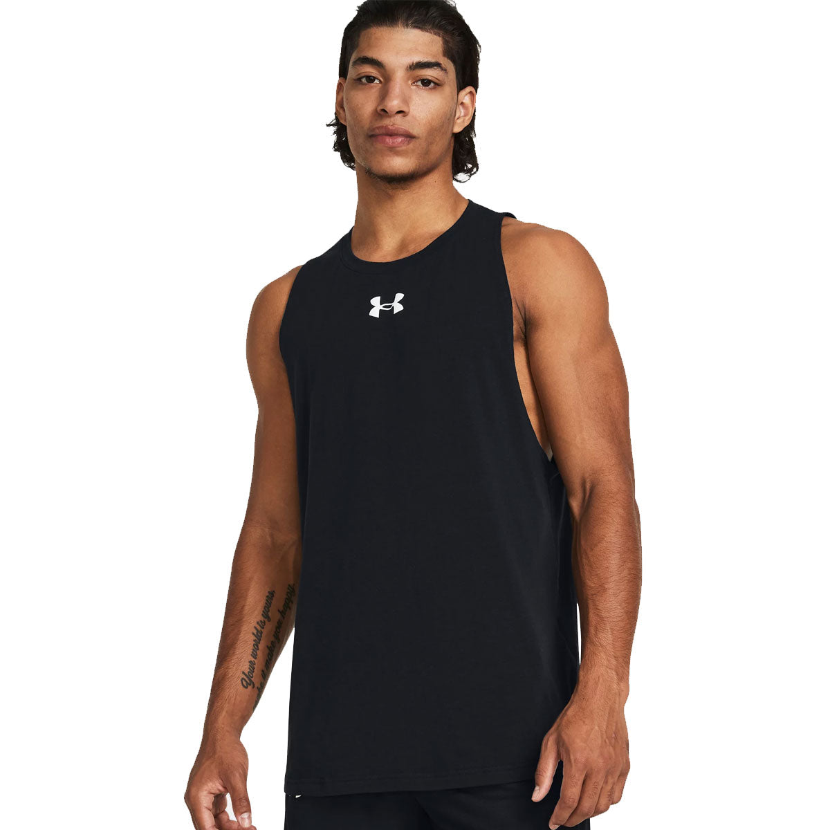 Under Armour Baseline Cotton Tank Top - Mens - Black/White – McKeever ...