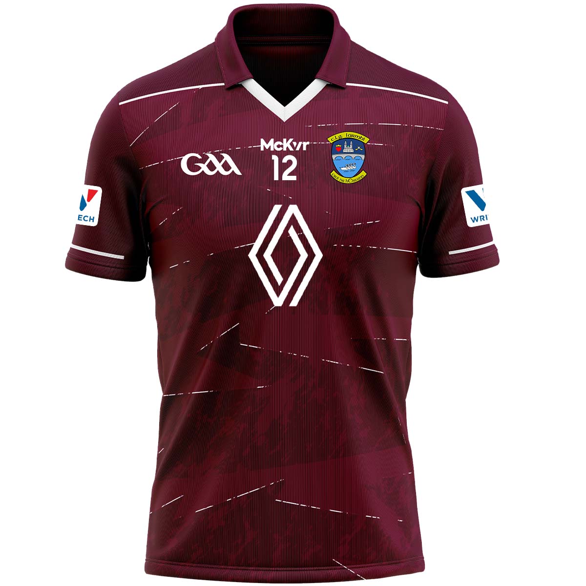 McKvr Westmeath GAA Numbered Home Jersey - Adult - Maroon/White Player ...