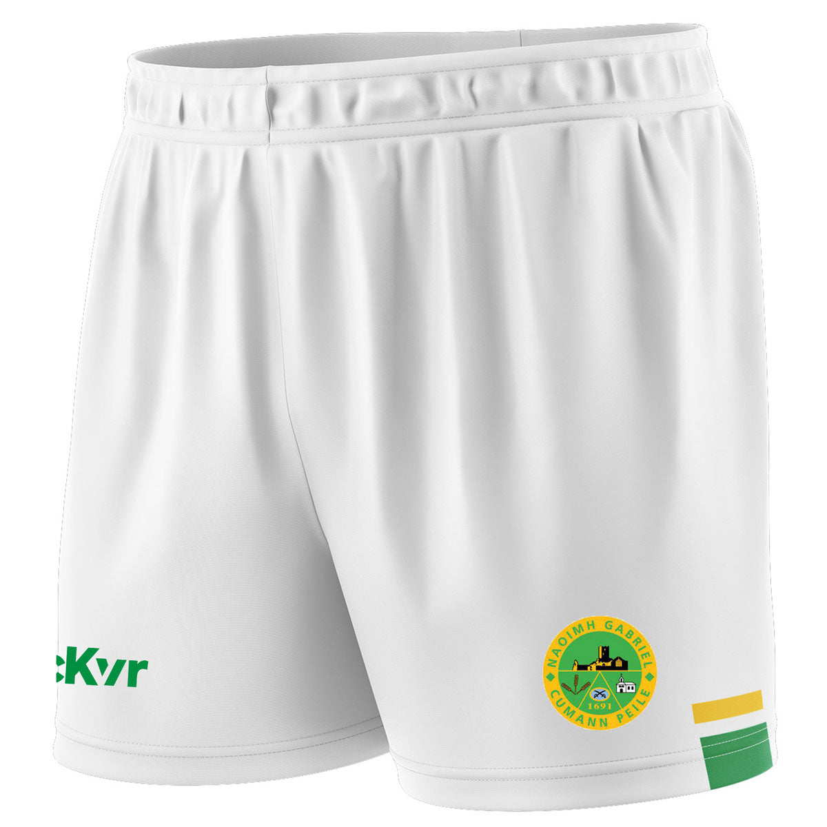 McKvr St Gabriels GAA Playing Short - Youth - White – McKeever Sports UK