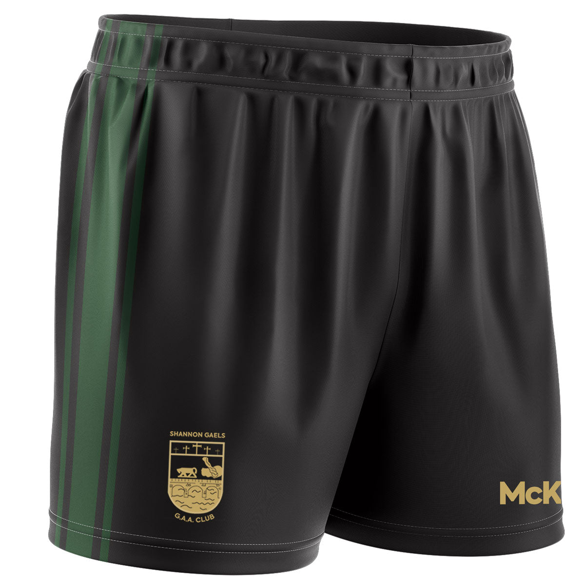 McKvr Shannon Gaels GAA Playing Short - Adult - Black – McKeever Sports UK